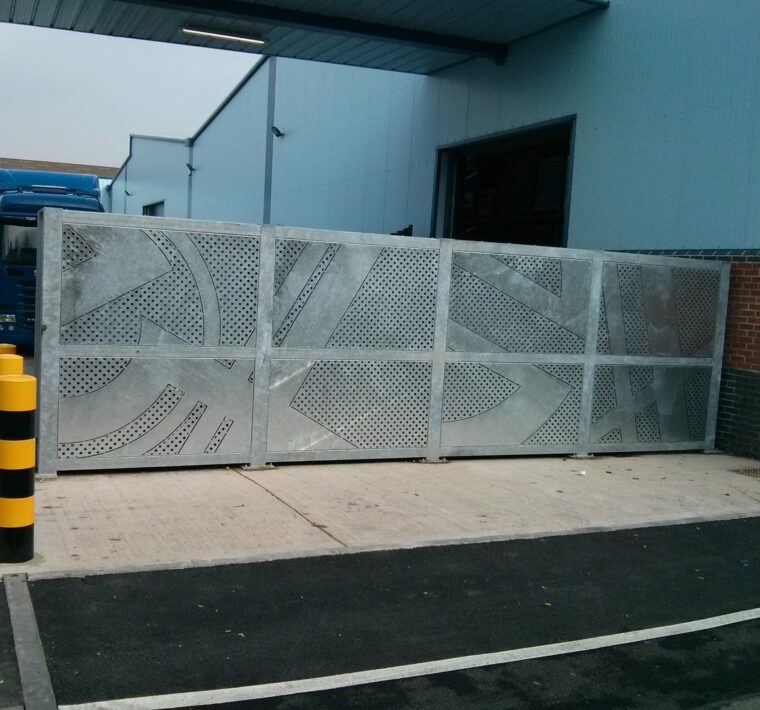 Large telescopic gates for distribution centre - Exol - Procter Fencing ...