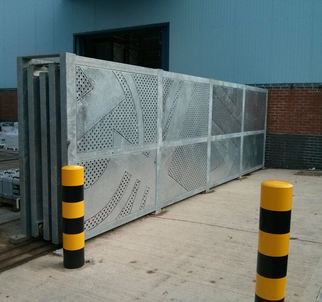 Large telescopic gates for distribution centre - Exol - Procter Fencing ...